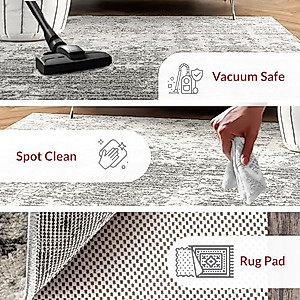 nuLOOM Deedra Modern Abstract Area Rug - 2x3 Accent Rug Modern/Contemporary Grey/Ivory Rugs for Living Room Bedroom Dining Room Entryway Kitchen