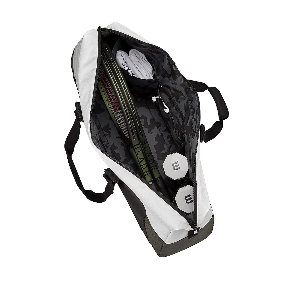 Wilson Ladies' Tennis Racket Bag, For up to 4 Rackets, Polyester, Cream Colour