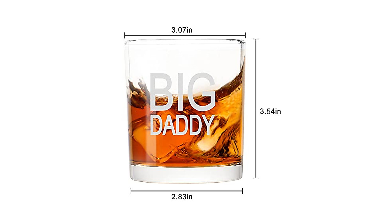 Big Daddy Whiskey Glass - Perfect Gift for Dads