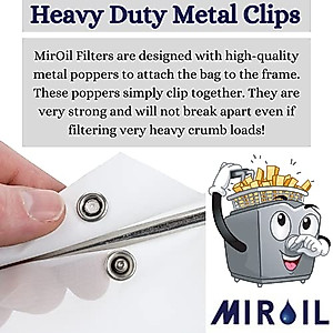 Miroil | RB22FS Fryer Filter Bag | MirOil EZ Flow Filter Bag | Part 12748| Use to Filter Fry Oil | Suitable for 15 Qt Polishing Oil | Durable, Easy to Clean with Hot Water | No Frame
