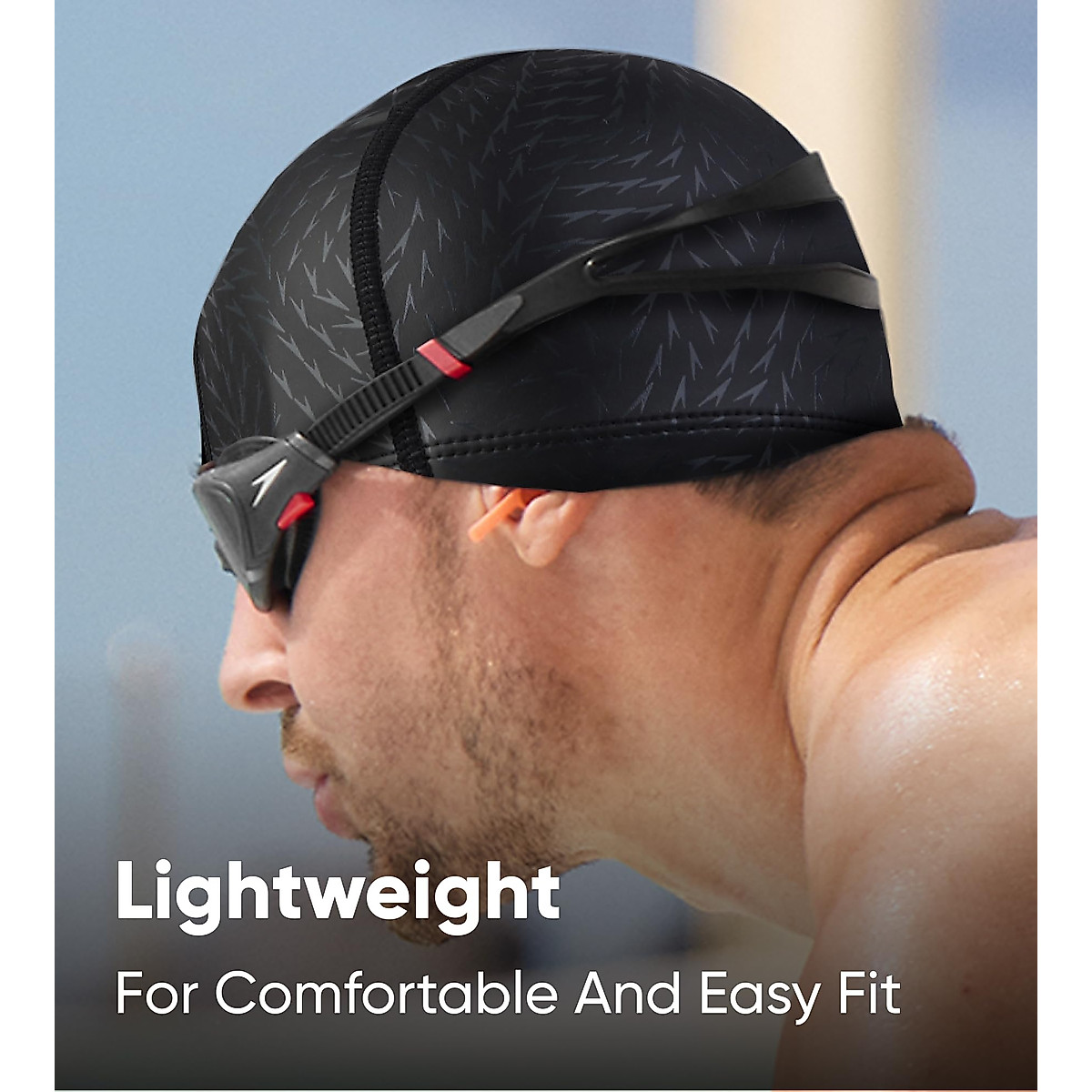 Speedo Unisex's Boom Ultra Pace Swim Cap, Oxid Grey/Black, One Size