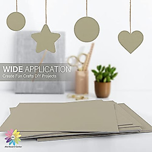 Mat Board Center, 10 Pack 8x10 Picture Backing Boards, Middle Grey Uncut Matt Boards, Ideal for Pictures/Prints/Frames/Arts