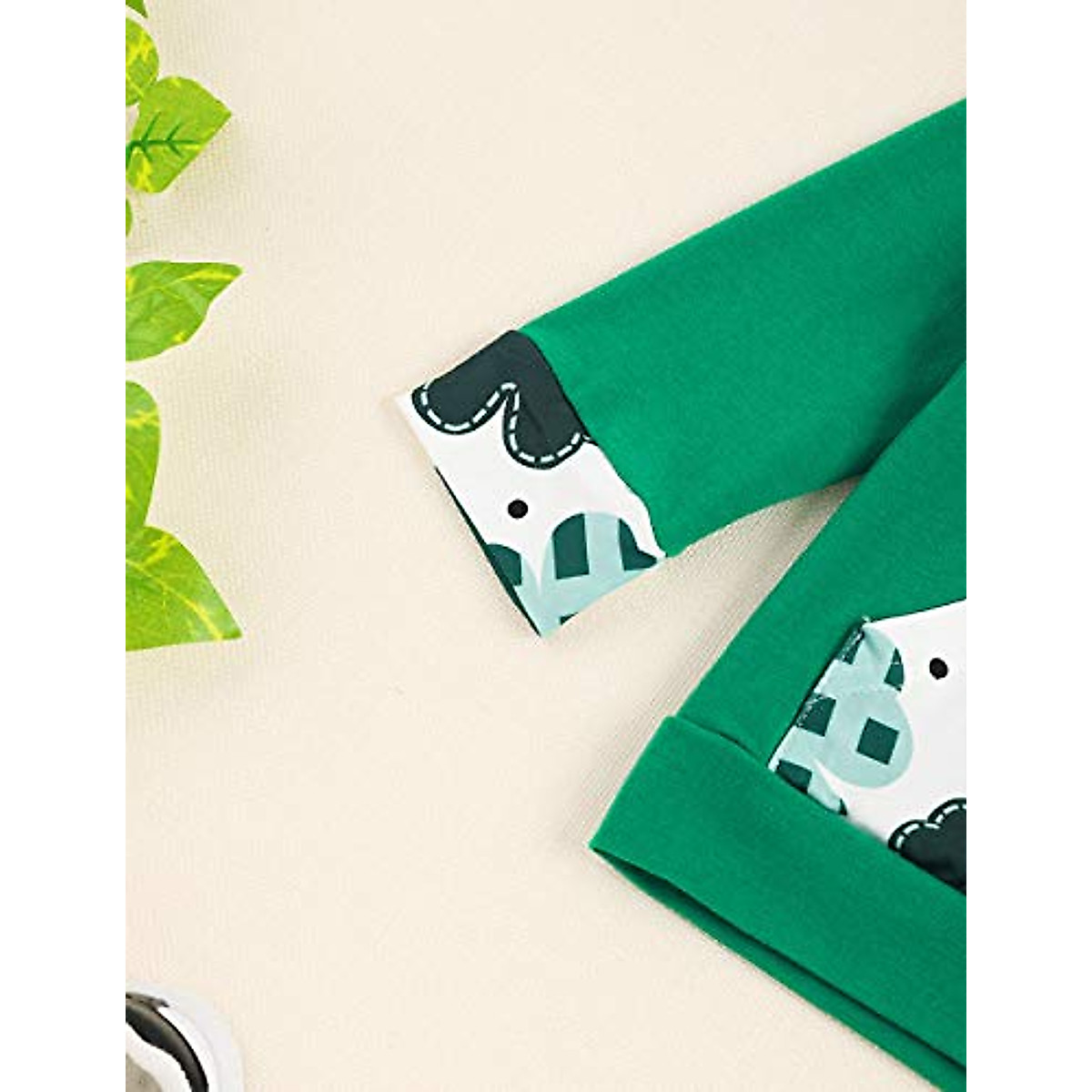 Baby Boy Girl St. Patrick's Day Clothes Four Leaf Clover Print Hoodie Sweatshirt and Pant St. Patrick's Day Outfits
