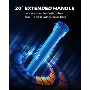 Orion Motor Tech Inner Tie Rod Removal Tool Kit, Inner Tie Rod Tool for Tie Rod Removal and Installation, Master Inner Tie Rod Tool Set with 12 Crowfoot Adapters 1/2 Inch Drive Tube and Tool Case (BK)