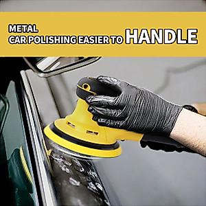 Electric Random Orbital Sander 350W Brushless Motor 3/16 inch Orbit, 110V 6-Inch 10000 RPM Variable Speed Tool for Metal Fabrication, Woodworking Walls and Car Polishing with Plastic Case