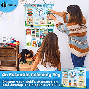 Magnetic Kids Calendar for Learning - Classroom Calendar, Preschool Calendar for Kids - Toddler Calendar, Magnet Calendar for Kids - Days of the Week Chart for Toddlers - Today, Monthly and Weather