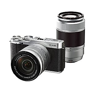 FUJIFILM Mirror-Less Single-Lens X-A2 Double Zoom Lens kit Silver X-A2S1650II / 50230II [International Version, No Warranty]