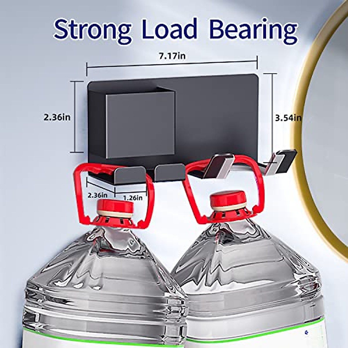 Hair Dryer Holder Wall Mount,Bathroom Blow Dryer Stand Wall Mounted Self Adhesive Hair Tool Holder Hair Styling Care Tool Organizer Hair Dryer Holder Rack Fit for Dyson Supersonic Dryers Black, UEMUSI