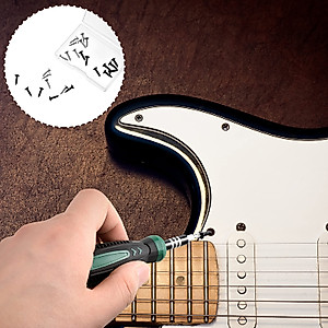 Hotop 100 Pack 3 mm Guitar Screw Bass Pickguard Screws Guitar Mounting Screws for Guitar Bass Replacement (Black and Silvery)