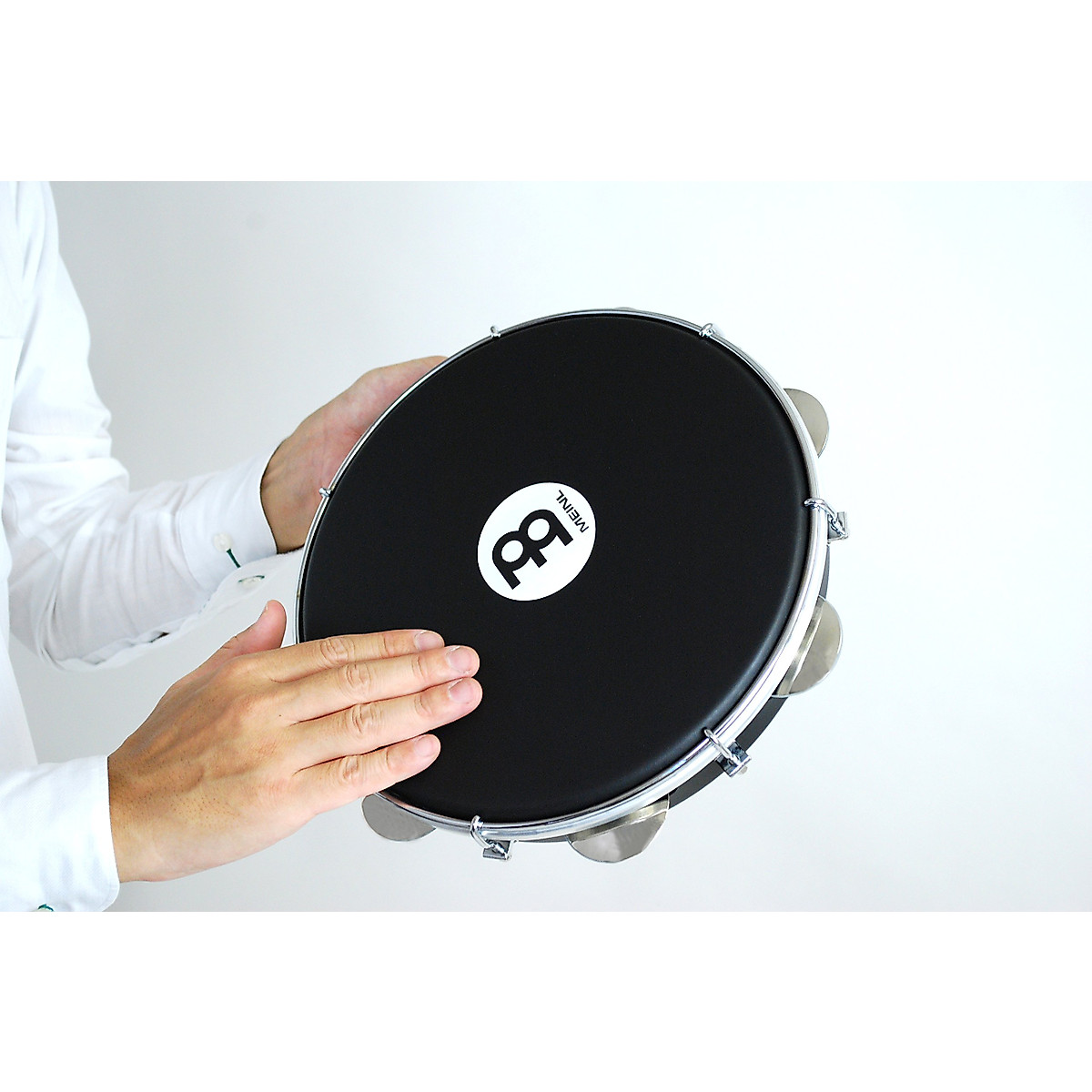 Meinl Percussion PA10ABS-BK-NH 10-Inch ABS Plastic Pandeiro with Napa Head, Black