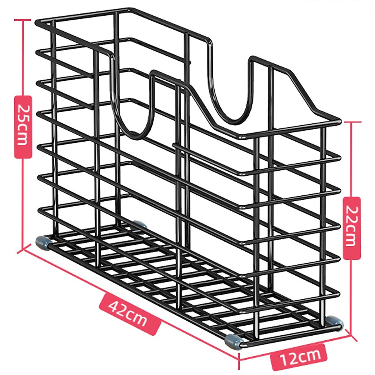 LEAYAN Under Sink Storage Cabinet Organizer Drawer, Multi-Purpose Under Kitchen Sink Organizers and Storage Upgraded Kitchen Cabinet Organizer Under Sink Rack Shelf, White 42x12x25cm