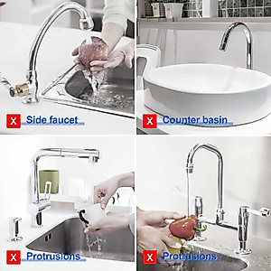 Derlights 24Inch Kitchen Sink Splash Guard, Silicone Faucet Mat Sink Water Splash Guard, Faucet Splash Catcher, Silicone Deflector Under The Faucet, Keep Kitchen and Bathroom Sinks Dry