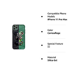 Jeriwell Camo Phone Case Compatible with iPhone 11 Pro Max 6.5 inch Cool ArmyGreen 3D Bear Pattern Fashion Full Body Protection Case/Cover/Skin for Boy Men (for iPhone 11 Pro Max)