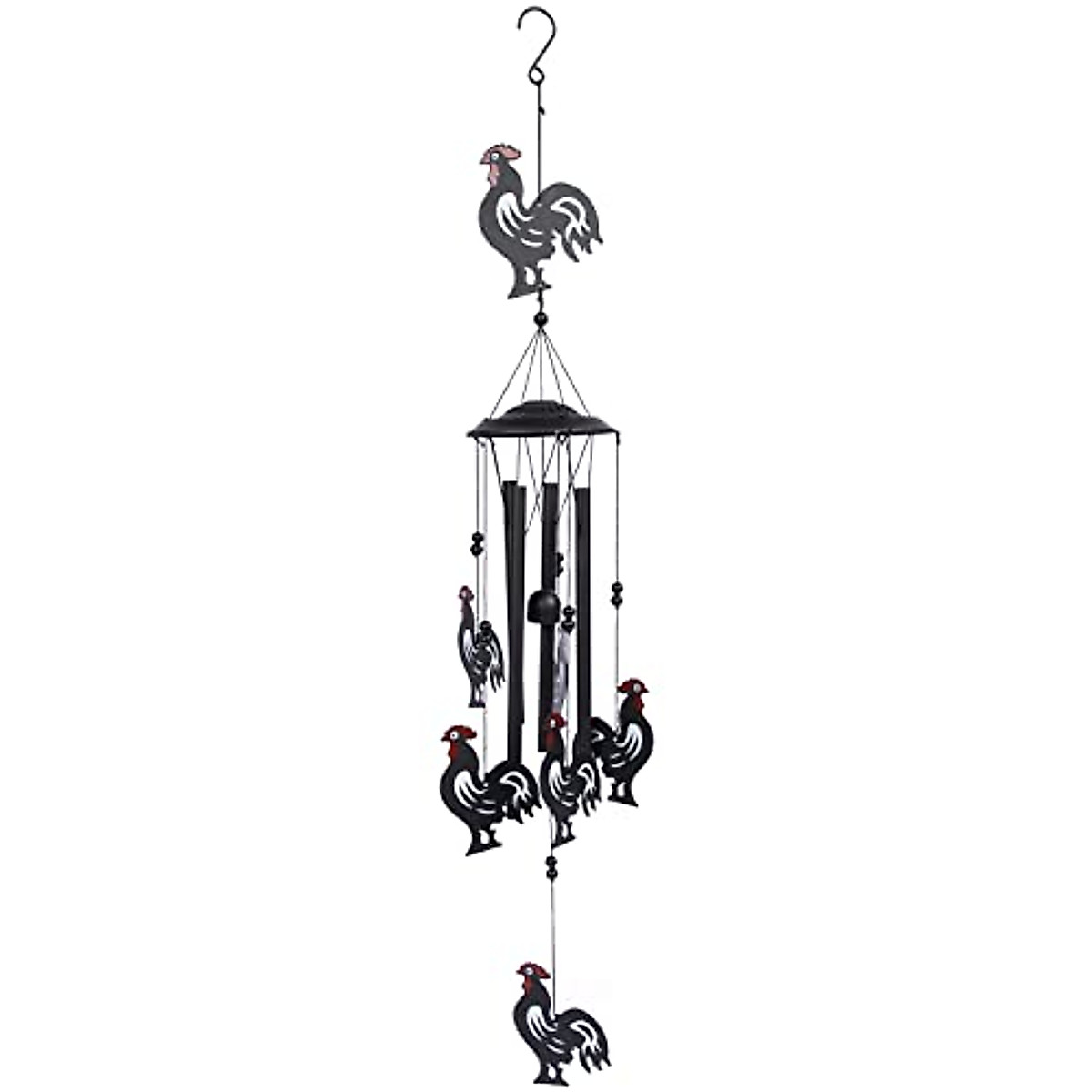 VP Home 33" H Rhythmic Roosters Chicken Wind Chimes for Outside, Unique Roosters Rhythmic Windchimes Outdoor Decoration Garden Decor, Chicken Decor Gift for Women, Mom, Grandma, Unisex
