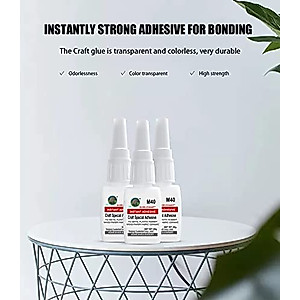 20g Craft Glue, Glue for Model, Instantly Strong Adhesive for bonding Metal, Plastic, Rubber, Wood, Leather, DIY Craft, Scrapbooking, Card Making, Photo, Toy, Model, Decor, Crystal