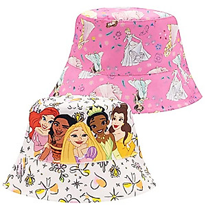 Disney Toddler Bucket Hat for Girls, Baby Girl Bucket Hat, Toddler Bucket Cap with Frozen, Minnie & Princess, Toddler Hat