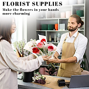 150 Pcs Single Rose Packaging Bags Flower Bouquet Wrapping Bags Bulk Single Rose Sleeve Single Flower Sleeves Floral Sleeve Bag with 2 Ribbon for Valentine's Day Mother's Day Wedding Supplies, White