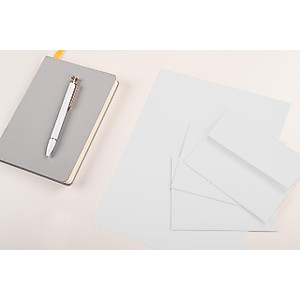 Crane's Lettra 100% Cotton Paper 300gsm/110lb, 200 Qty, 5.5x8.5 (A9), Pearl White