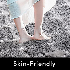 Zareas Soft Geometric Fluffy Rugs for Living Room, 5x8 Feet Area Rug, Shag Grey Rug, Shaggy Bedroom Rug, Plush Rug, Modern Moroccan Fuzzy Rugs for Apartment, Classroom, Home Office, Dorm, Room Decor