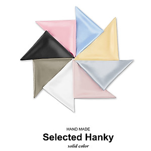 Selected Hanky 100% Pure Silk Pocket Square Solid White