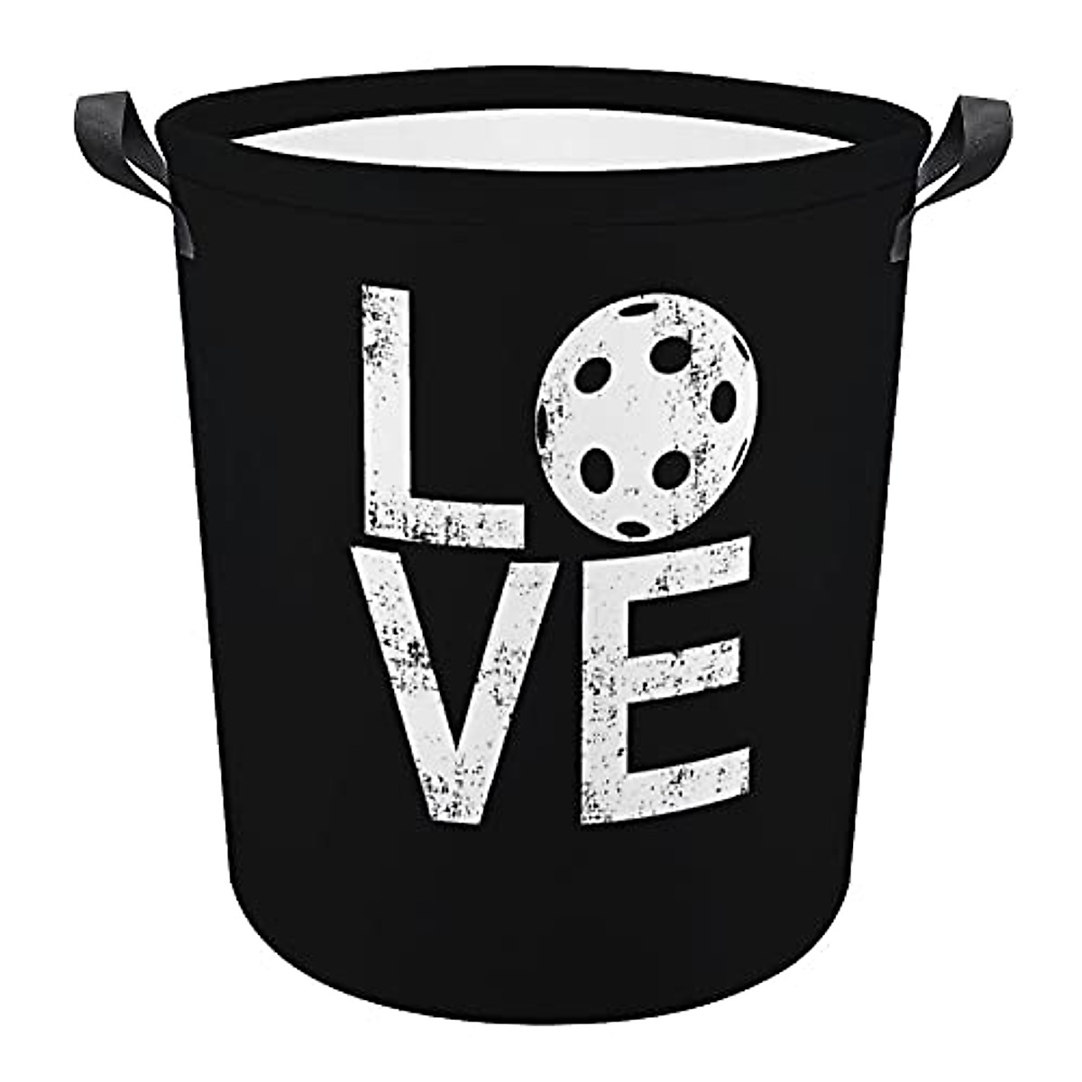 I Love Pickleball Oxford Cloth Laundry Basket with Handles Storage Basket for Toy Organizer Kids Room Nursery Hamper Bathroom