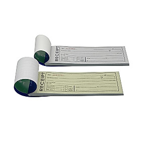 Cotton Fly 10 Pack Cash Money & Rent Receipt Book, Receipt Invoice Book Carbonless Copy Duplicate 2 Parts 50 Sets 8.5" X 2.75