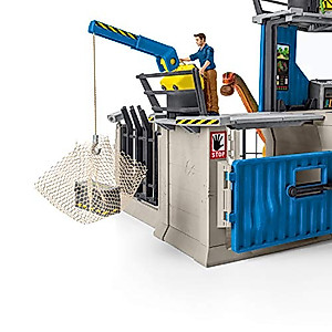 Schleich Dinosaur Toys Science Playset - 33-Piece Set Research Station with Brachiosaurus, Velociraptor, Men Scientist Action Figures, and Dart Cannon, Kids Figurines for Ages 4 and Above