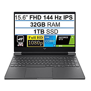 Newest HP Victus Gaming Laptop, 15.6" FHD IPS 144Hz Display, 12th Gen Intel Octa-Core i5-12450H(Beats i7-11370H), 32GB RAM, 1TB PCIe SSD, GTX 1650, Backlit Keyboard, HDMI, USB-C, WiFi 6, Win11