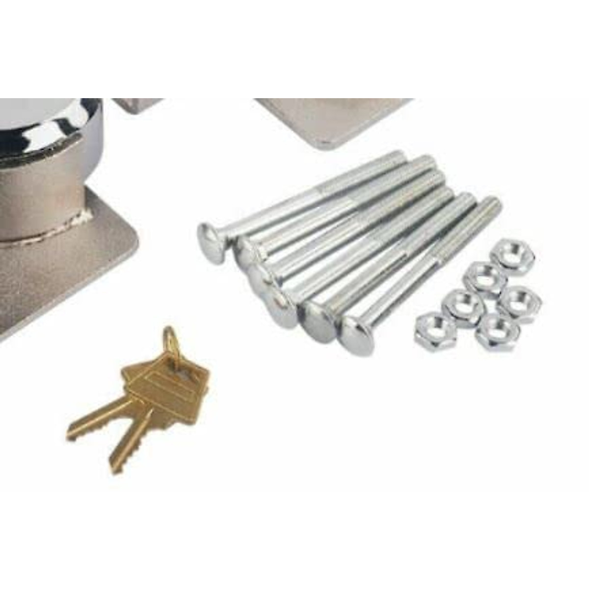 Maypole Heavy Duty Security Lock Suitable for Vans, Sheds & Garages Rust Resistant Chrome 2 kg, Silver