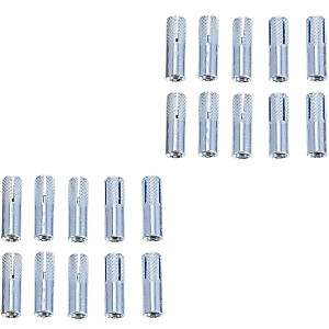 100 Pcs Screw Expansion Sleeve Bolt Concrete Anchor Drop in Assisted Pegs Wall Expansion Anchors Carbon Steel Anchor Drop-in Anchor