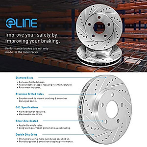 R1 Concepts Front Brakes and Rotors Kit |Front Brake Pads| Brake Rotors and Pads| Optimum OEp Brake Pads and Rotors - 1EC.39008.04