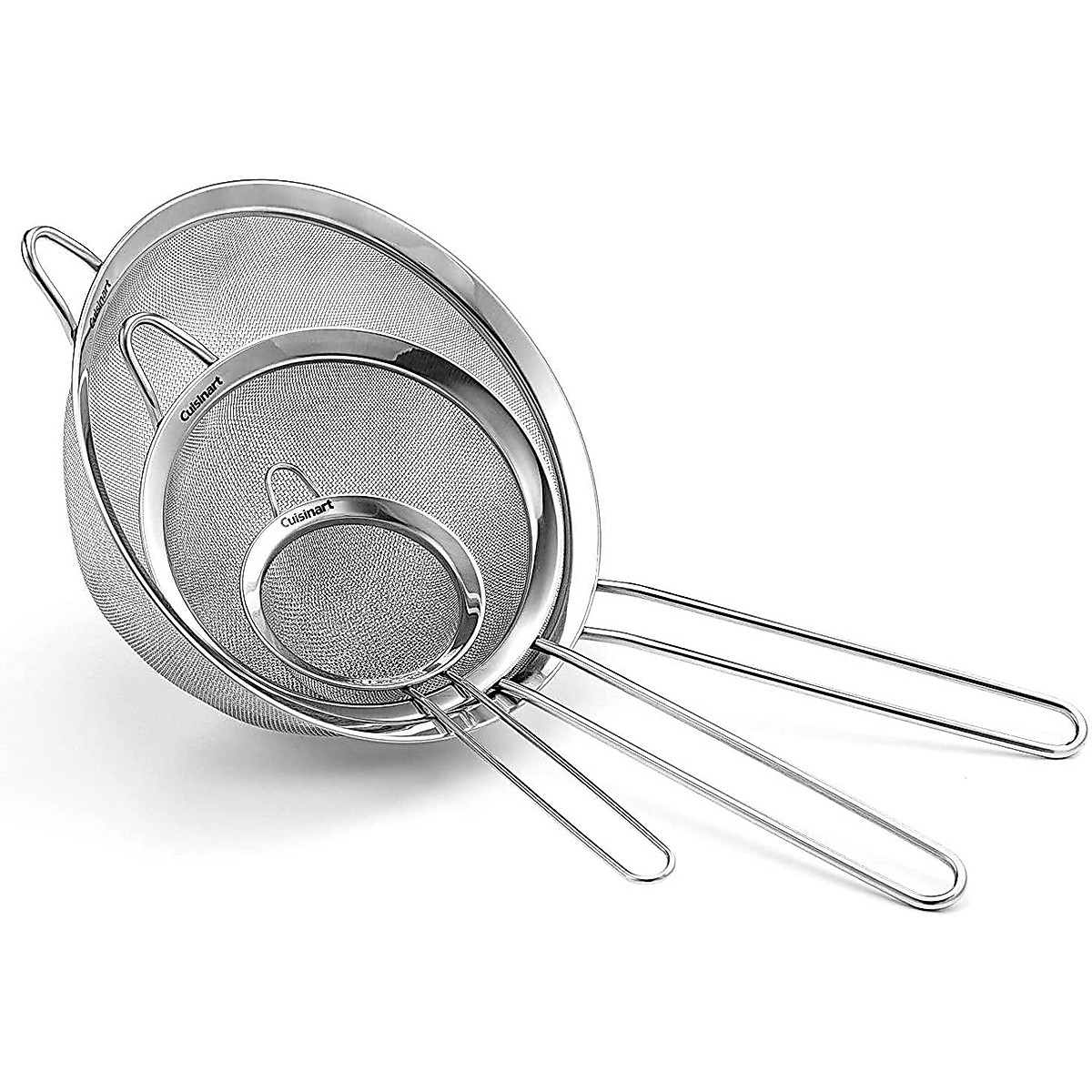Cuisinart CTG-00-3MS Set of 3 Fine Set of Mesh Strainers, Stainless Steel, Pack of 3