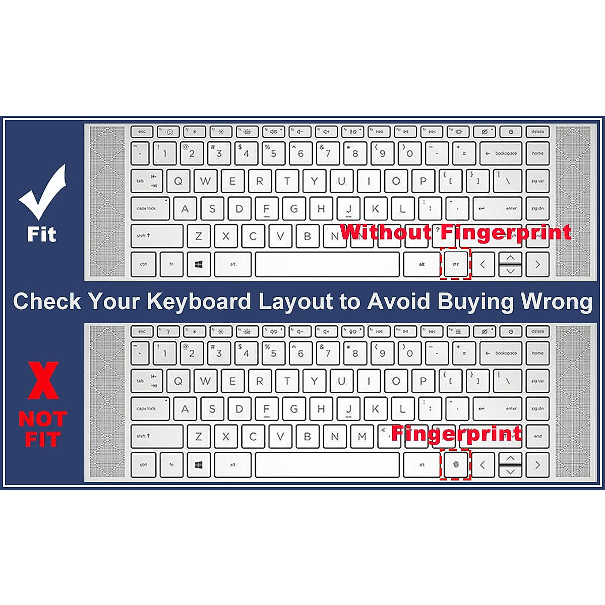 Keyboard Cover for HP Envy x360 2-in-1 15.6" 15-ey 15-ew 15-fe 15-fh 15-ew0023dx 15-ew1073cl 15-ew1057nr 15-ey0013dx 15-ey1045cl 15-fe0053dx fe0013dx 15-fh0013dx fh0023dx ey0023dx, Envy 16" 16-h1055cl