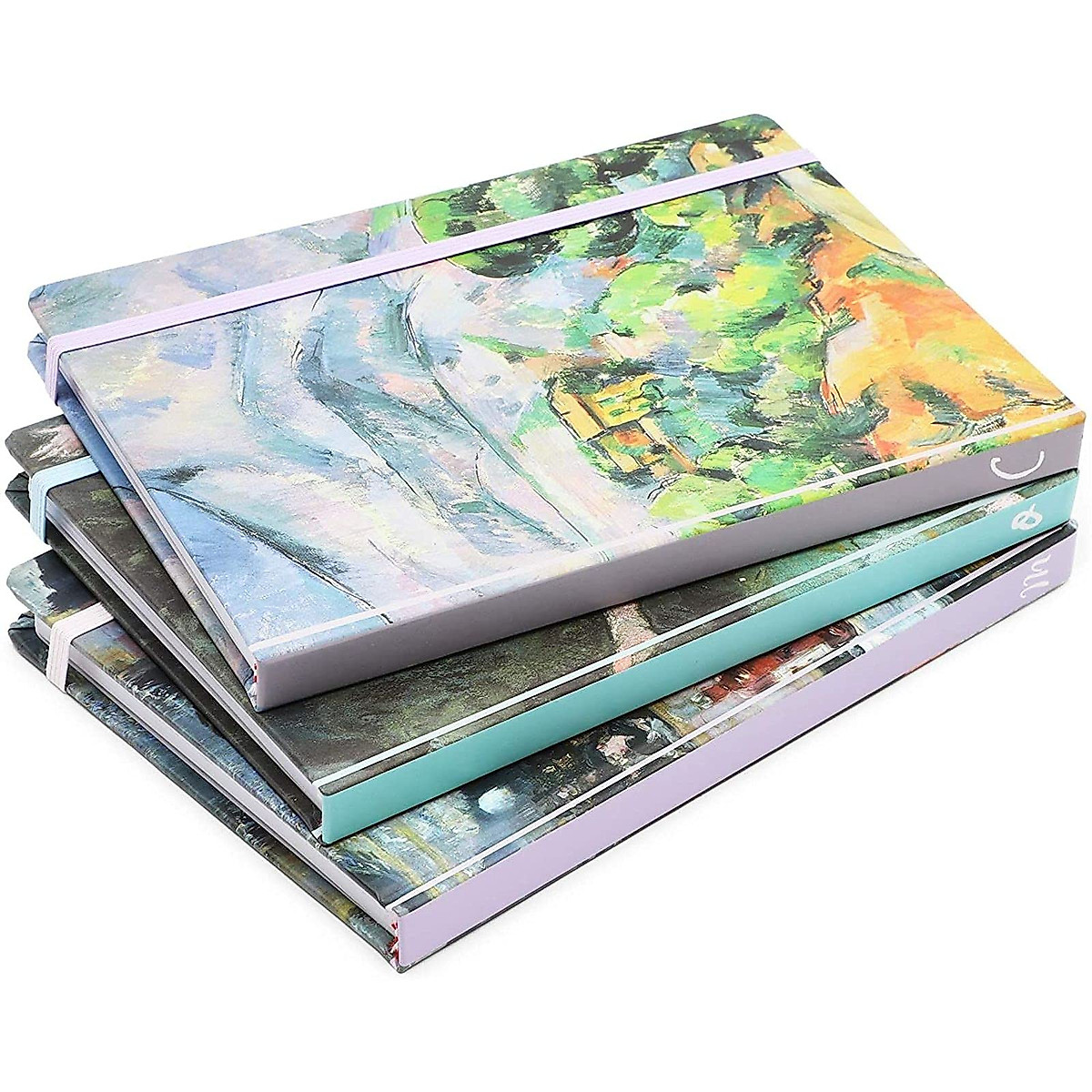 Hardcover Journal Notebooks (Impressionist Designs, 3 Pack)