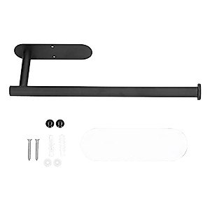 Paper Towel Holder Mount Bathroom with Wall Mounted Kitchen Black Counter Wall Hanging Mounted Stainless Steel for Wall Mount Paper Towel Holder Poster Stand Paper Towel Holders