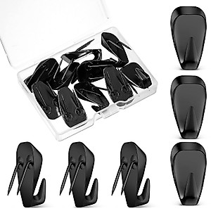 Fabric Panel Wall Hooks Cubicle Wall Hooks Cubicle Clips Cubicle Coat Hook Cubicle Picture Hangers for 40 Lbs Office Home Kitchen Room Board Hanging Supplies(Black,10 Pieces)