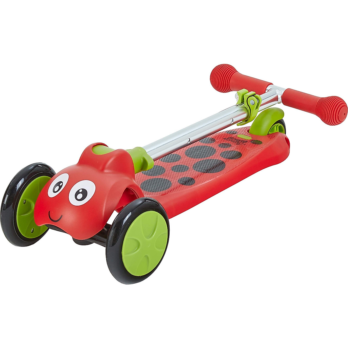Mookie Scootiebug - Red | 3-Wheel Foldable Scooter with Height-Adjustable Handlebar, Develop Balance and Motor Skills, Sturdy and Easy to Maneuver | For Kids Ages 2 to 5 (8561)