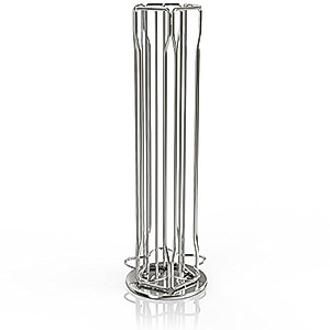 BluePeak Nespresso Carousel - Holds 50 Capsules, OriginalLine Pod Storage - Nifty Nespresso Pods Holder - Coffee Pod Dispenser Organizer Rack Stand, 360-Degree Rotation, Elegant, Modern Chrome Finish