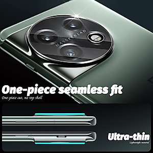 Orzero (4 Pack) Camera Lens Protector Compatible for OnePlus 11 5G, Protector de Cámera Solid Acrylic Cover 2.5D Arc Edges High Definition Bubble-Free