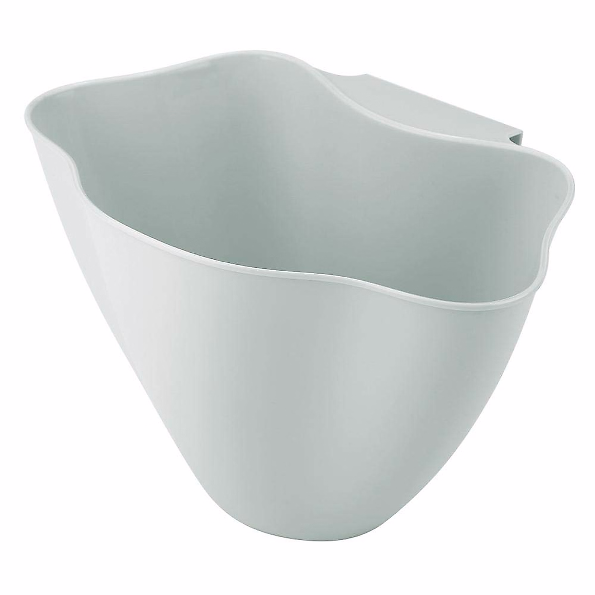 Cupboard Door Hanging Mount Kitchen Trash Bin Without Lid Garbage Kitchen Cabinet Hanging Flower Shape Trash Can(Gray)