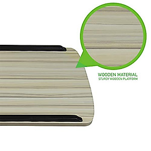 Mind Reader SDROLLXL-WHT Mobile Sitting, Standing Desk Rolling Reversible Home Office Laptop Workstation with Side Storage, Locking Wheels, X-Large, White