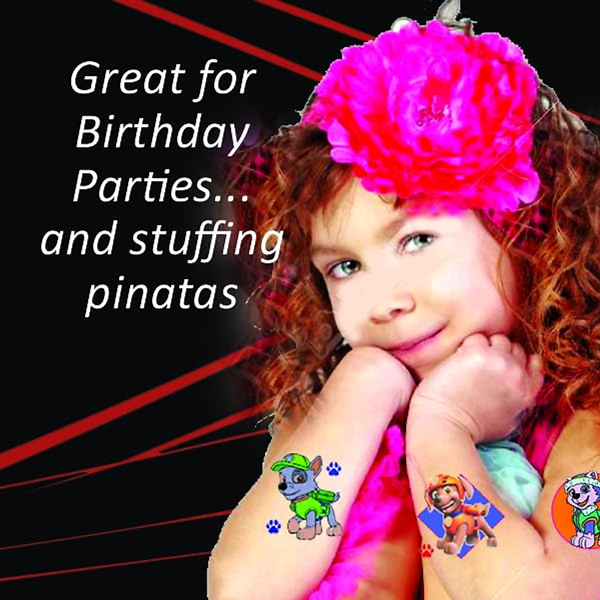 Pup Squad Temporary Tattoos for Kids - 45pk - Kids Birthday Party Favors - Pinata Stuffers