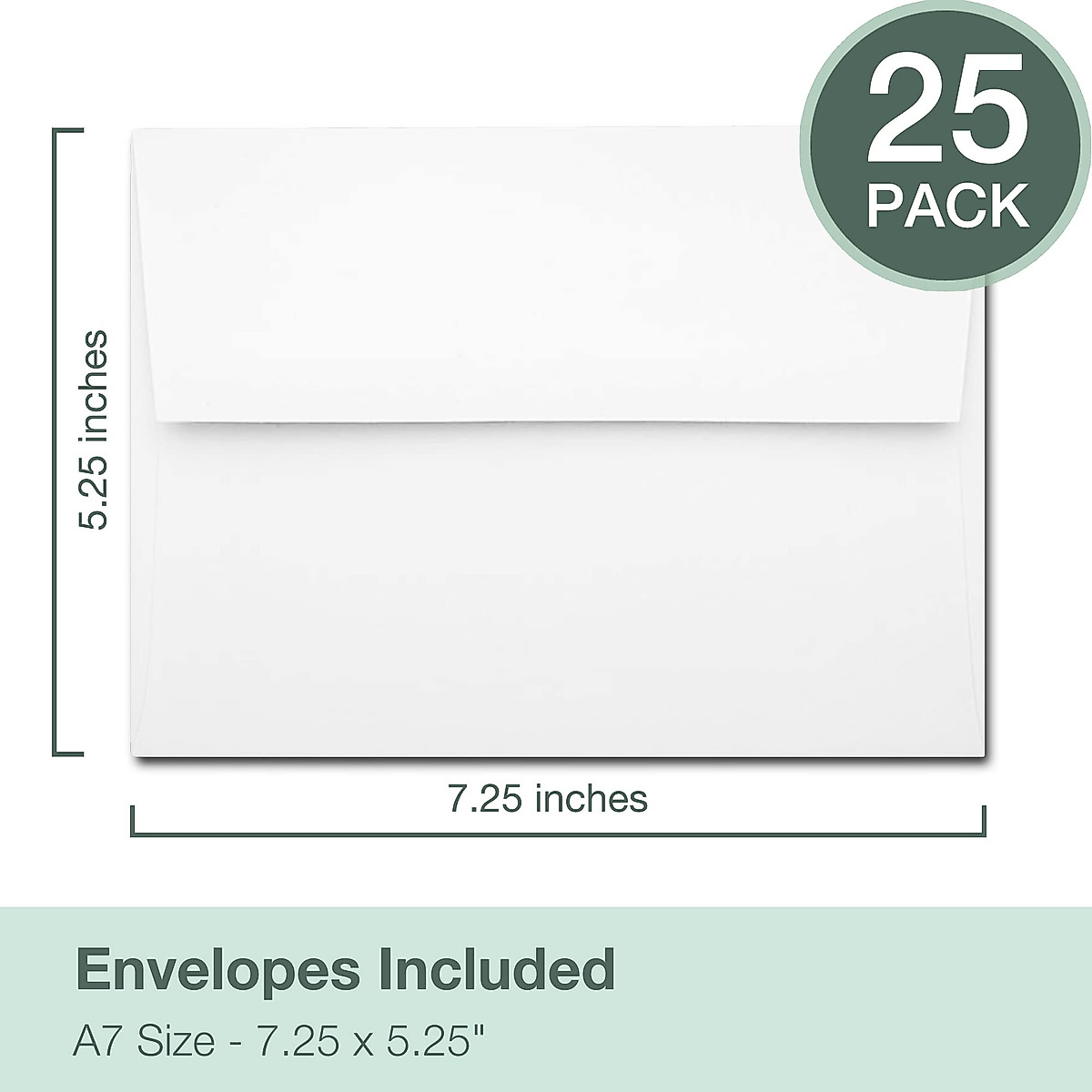 Set of 25 Baby Shower Invitations with Envelopes, Diaper Raffle Tickets and Baby Shower Book Request Cards - Eucalyptus