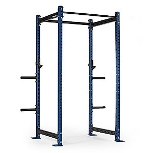 Titan Fitness T-3 Series Blue Tall Power Rack, 36in Depth, Weight Plate Holders, 1,100 LB Capacity Cage for Weightlifting and Strength Training