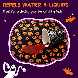 Confettiville Halloween Tablecloth, 2-Pack Disposable Halloween Table Cloths, Pumpkins Plastic Table Covers, 54 x 108 Inches, Halloween Party Decorations