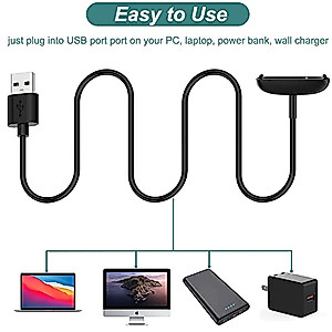 Kissmart Charger for Fitbit Inspire 2 / Fitbit Ace 3, Replacement USB Charging Cable Cord for Fitbit Inspire 2, Ace 3 Fitness Tracker [3.3ft/1m]
