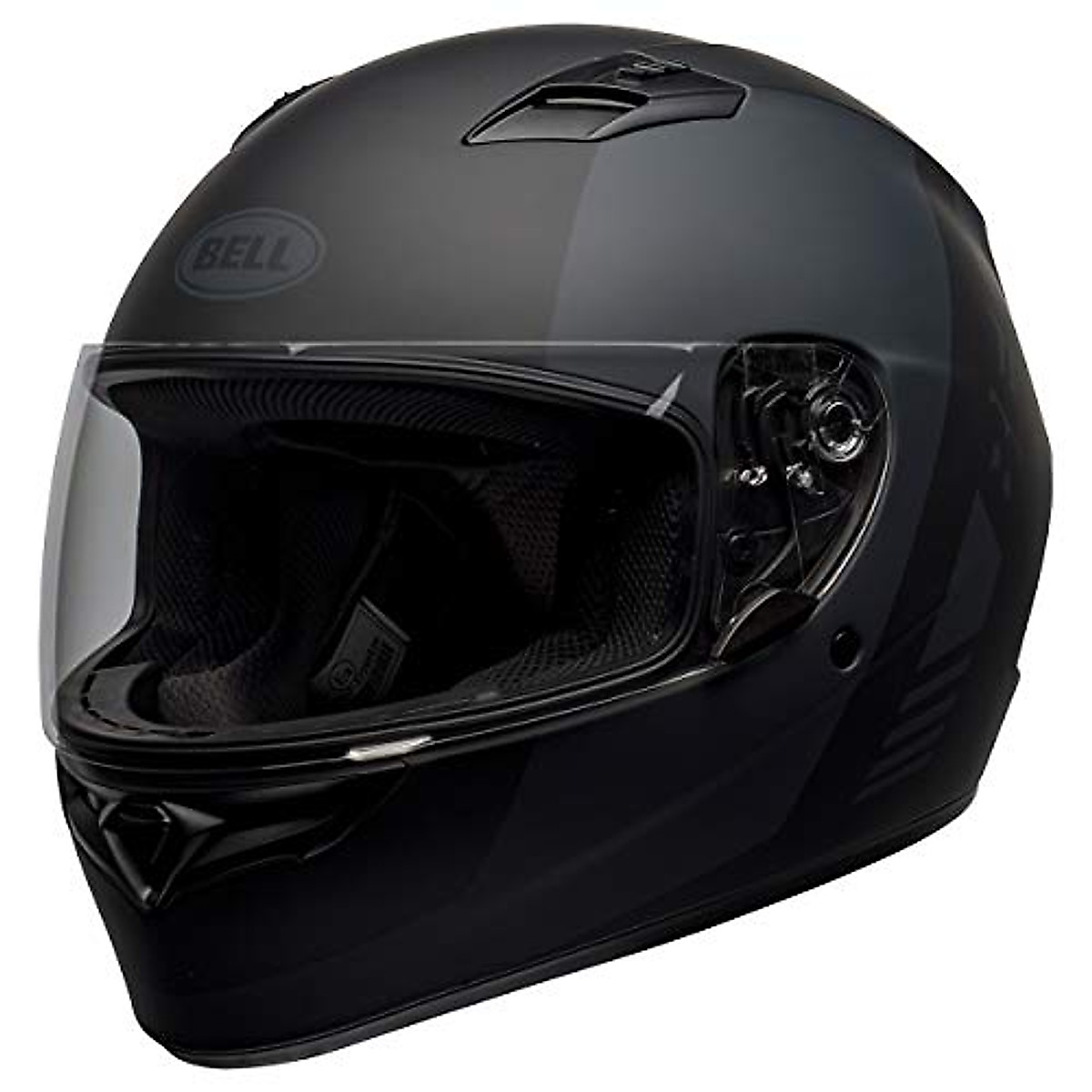 BELL Qualifier Full-Face Motorcycle Helmet (Turnpike Matte Black/Gray - Medium)
