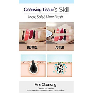 Epielle OG Makeup Remover Cleansing Wipes Tissue Green Tea Towelettes - 60ct (Sheets) per pack, Total 4 packs Beauty Stocking Stuffers Gift