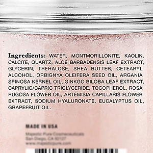 MAJESTIC PURE Himalayan Clay Mud Mask for Face and Body Exfoliating and Facial Acne Fighting Mask - Reduces Appearance of Pores, 10 oz