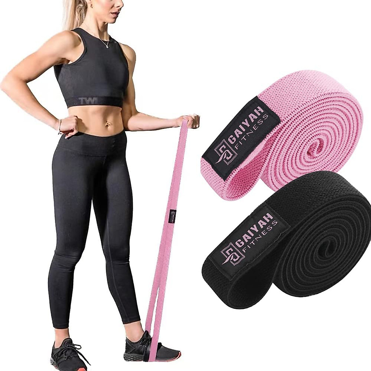 Long Resistance Bands, Fabric Resistance Bands Stretch Bands for Exercise Bands Resistance Bands Set Elastic Resistance Bands for Working Out Women Resistance Bands for Physical Therapy